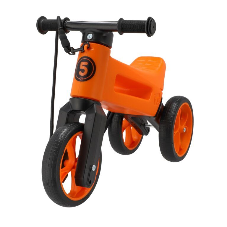 Odrážedlo FUNNY WHEELS Rider SuperSport 2v1 bílé s popruhem a tichými koly